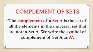 use venn diagrams to represents sets and set operayions | PPT