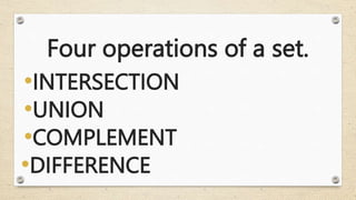 use venn diagrams to represents sets and set operayions | PPT