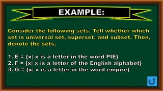 Types of sets | PPT