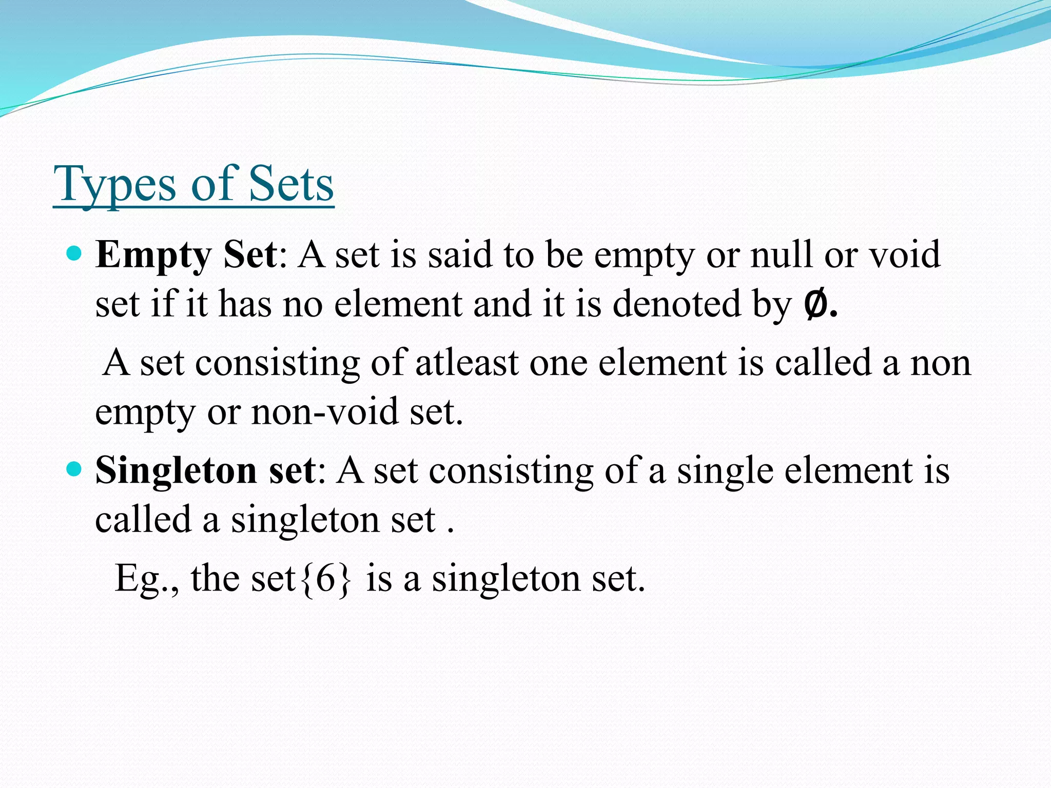 Types of sets | PPTX