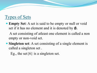 Types of sets | PPTX
