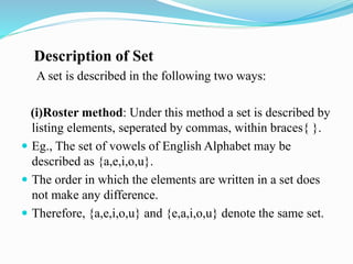 Types of sets | PPT