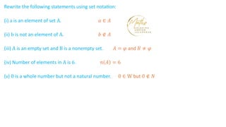 Empty sets, singleton sets, finite and infinite sets, equal and equivalent sets | PDF