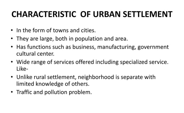 Types of settlement | PPTX