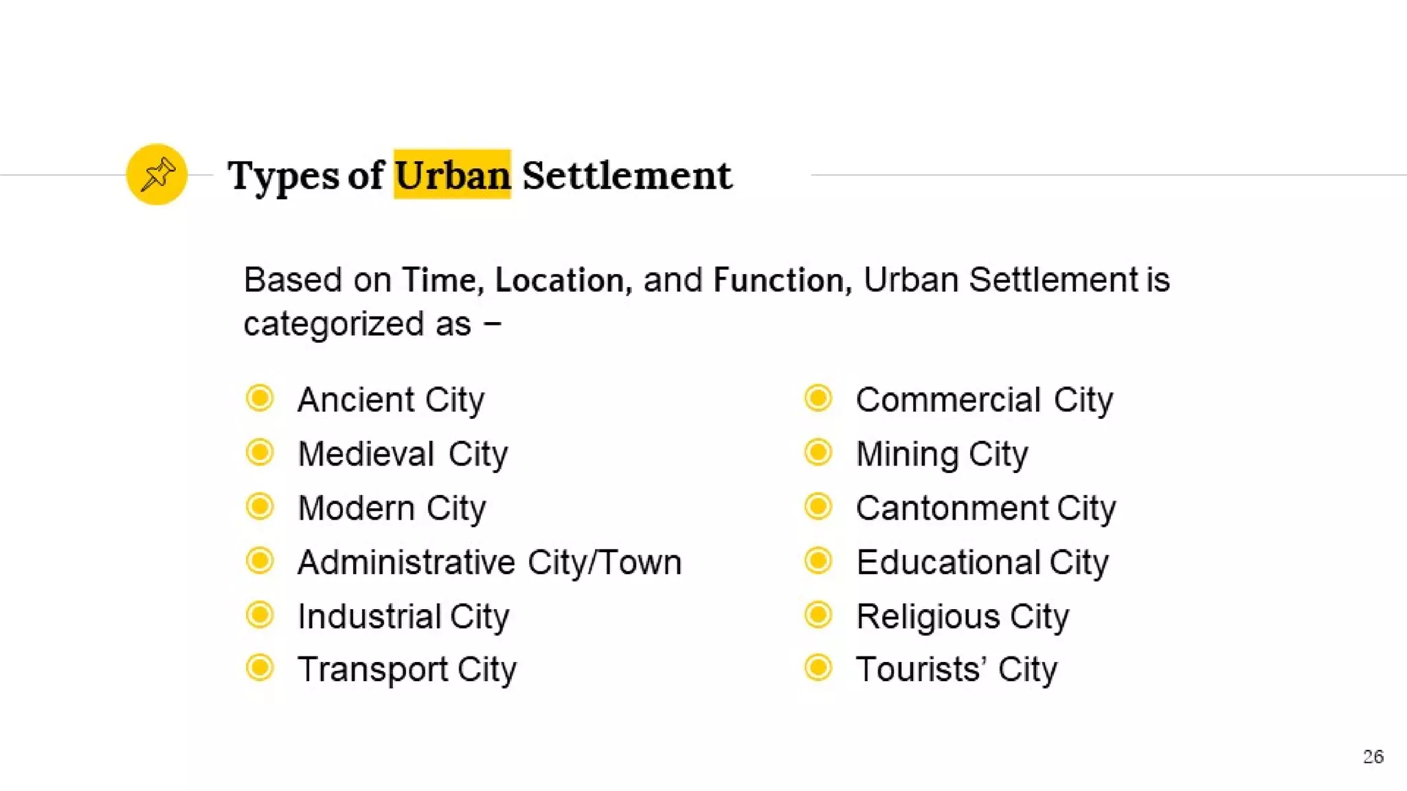 Types of Settlements in India | PDF