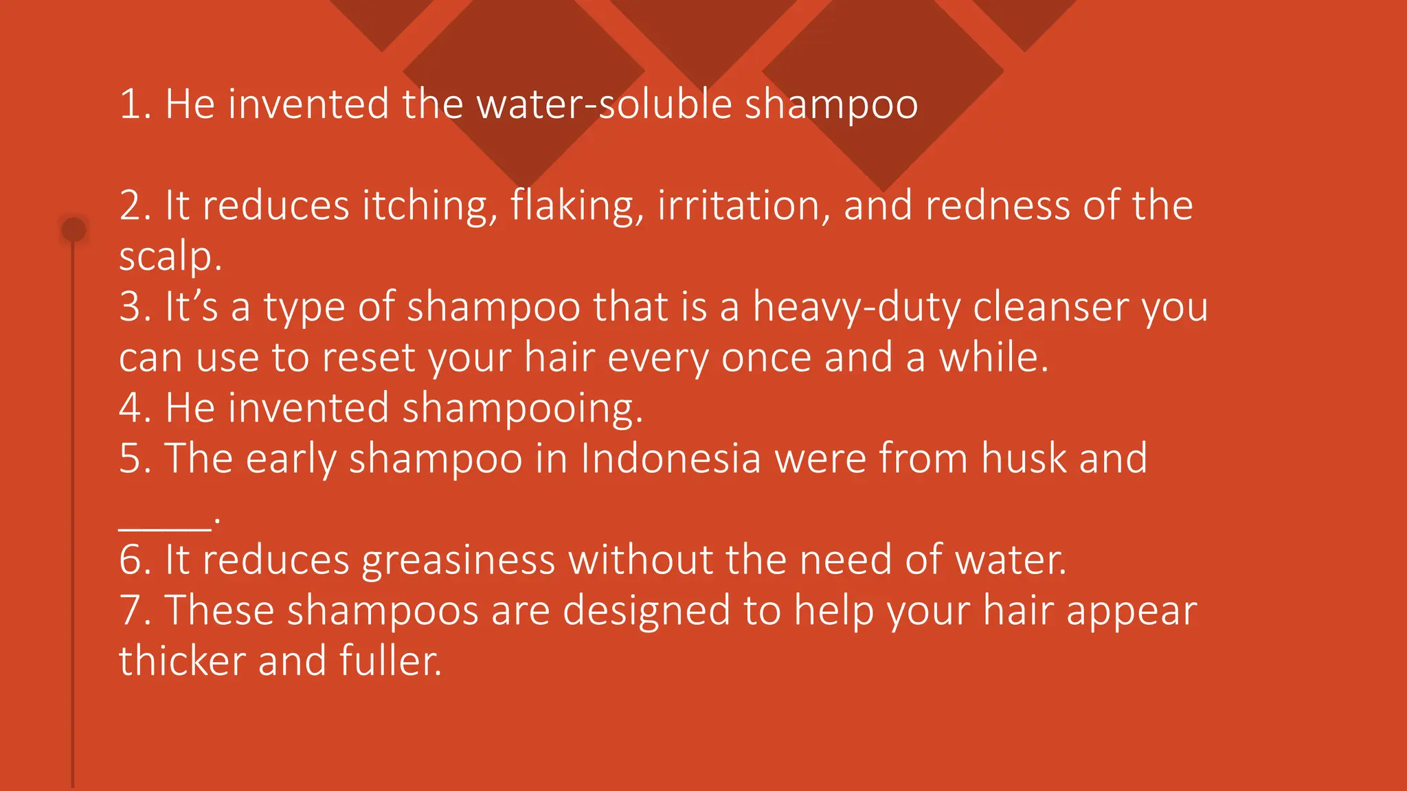 HAIRDRESSING: TYPES OF SHAMPOO PRESENTATION FOR DIFFERENT HAIR TYPES | PPTX