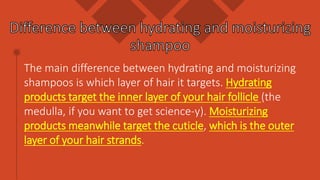 HAIRDRESSING: TYPES OF SHAMPOO PRESENTATION FOR DIFFERENT HAIR TYPES | PPT