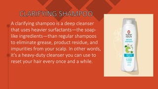 HAIRDRESSING: TYPES OF SHAMPOO PRESENTATION FOR DIFFERENT HAIR TYPES | PPT