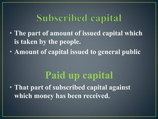 Types of share and share capital | PPTX