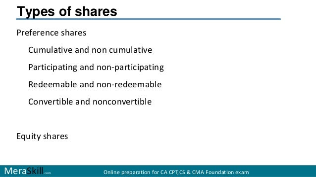 Types of shares