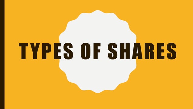 Types of shares | PPTX