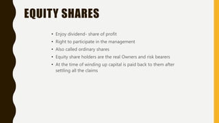 Types of shares | PPTX