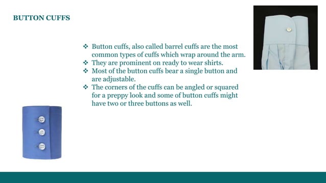 Types of shirt cuff | PPT