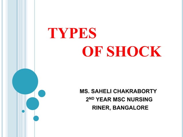 Types of shock | PPTX | First Aid | Injuries