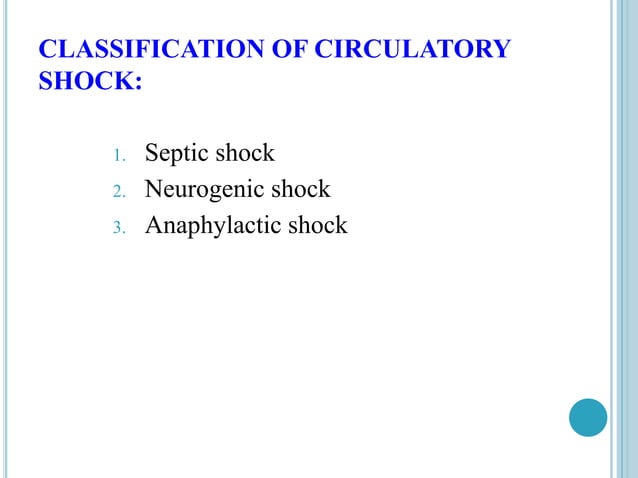 Types of shock | PPTX | First Aid | Injuries