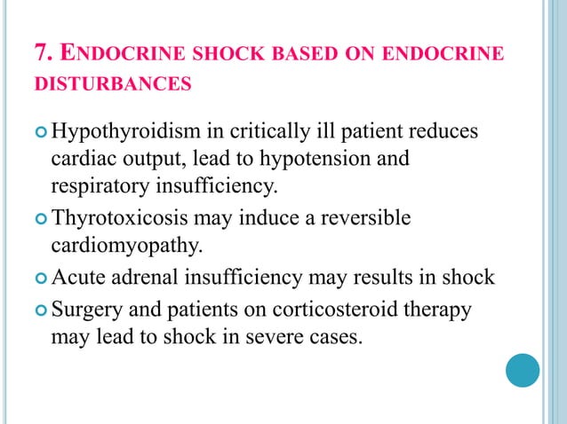 Types of shock | PPTX | First Aid | Injuries