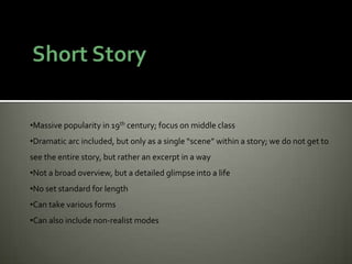 Types Of Short Fiction | PPTX