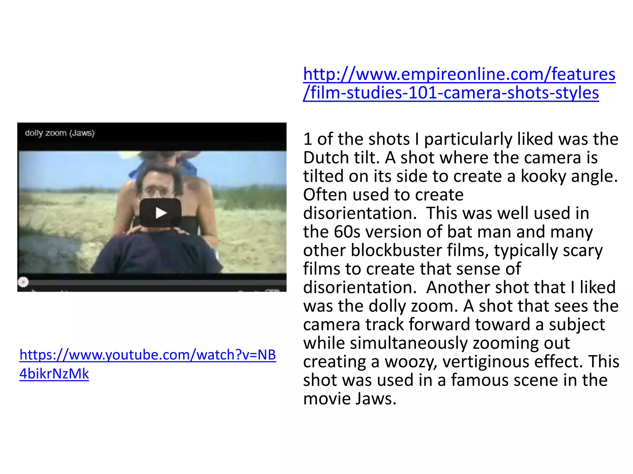 Types of shots (creative shots) | PPTX | Photography | Arts and Crafts