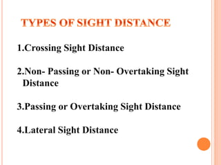 Types of sight distance | PPTX