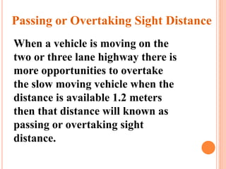 Types of sight distance | PPTX