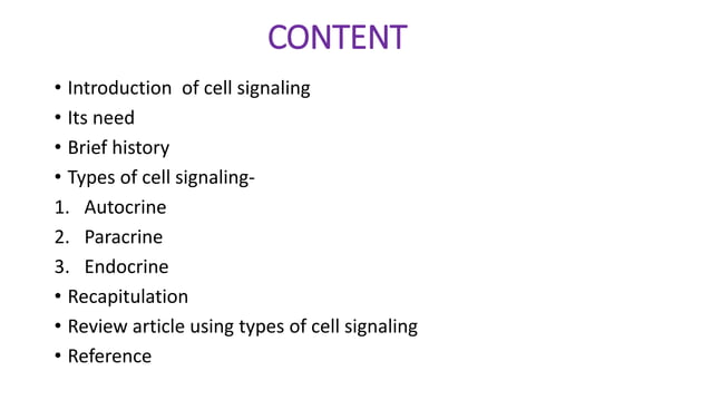 Types of signaling | PPTX | Endocrine and Metabolic Diseases | Diseases ...