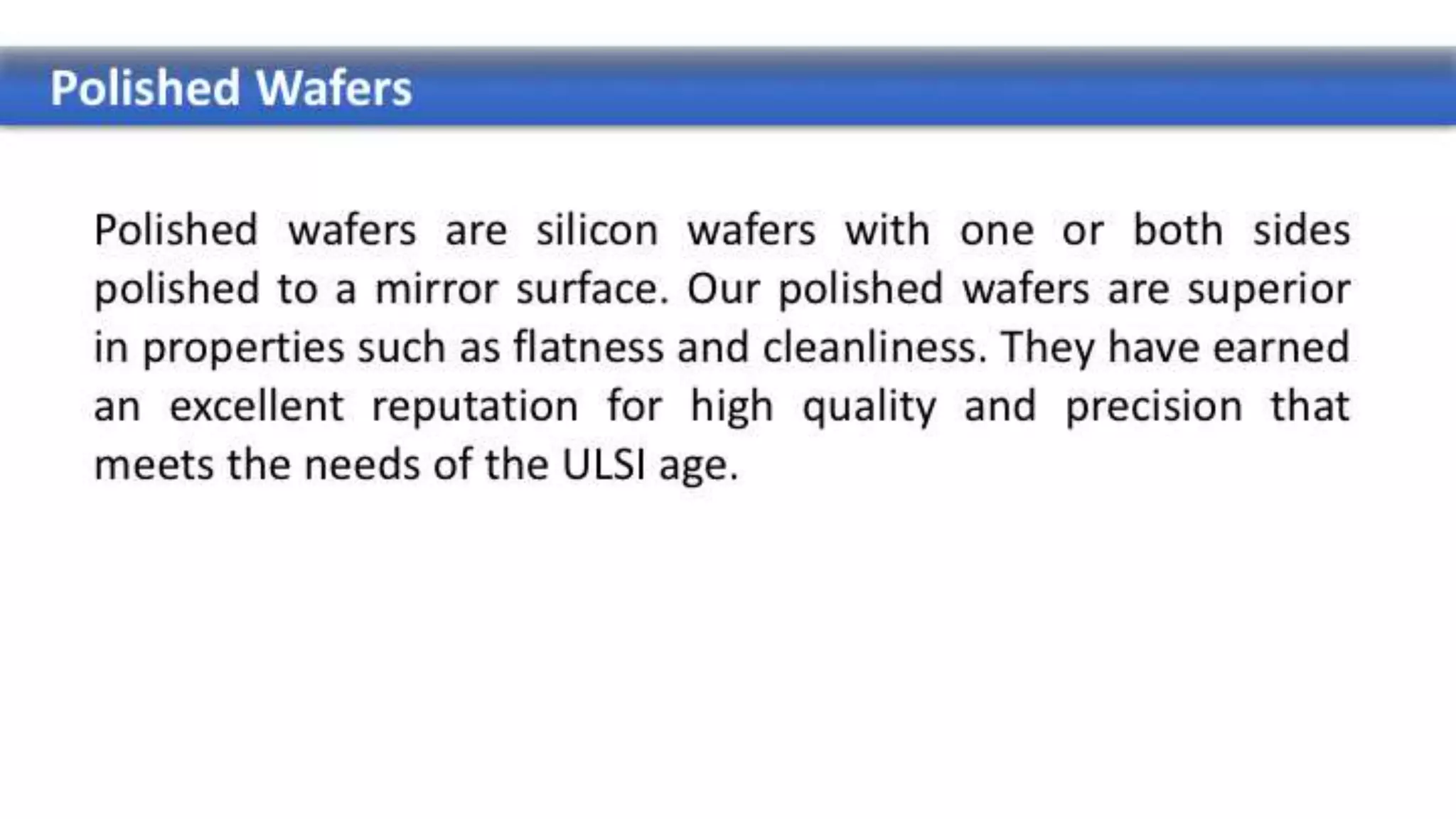 Types of silicon wafers | PPTX