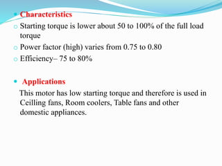 TYPES OF SINGLE PHASE INDUCTION MOTOR | PPTX