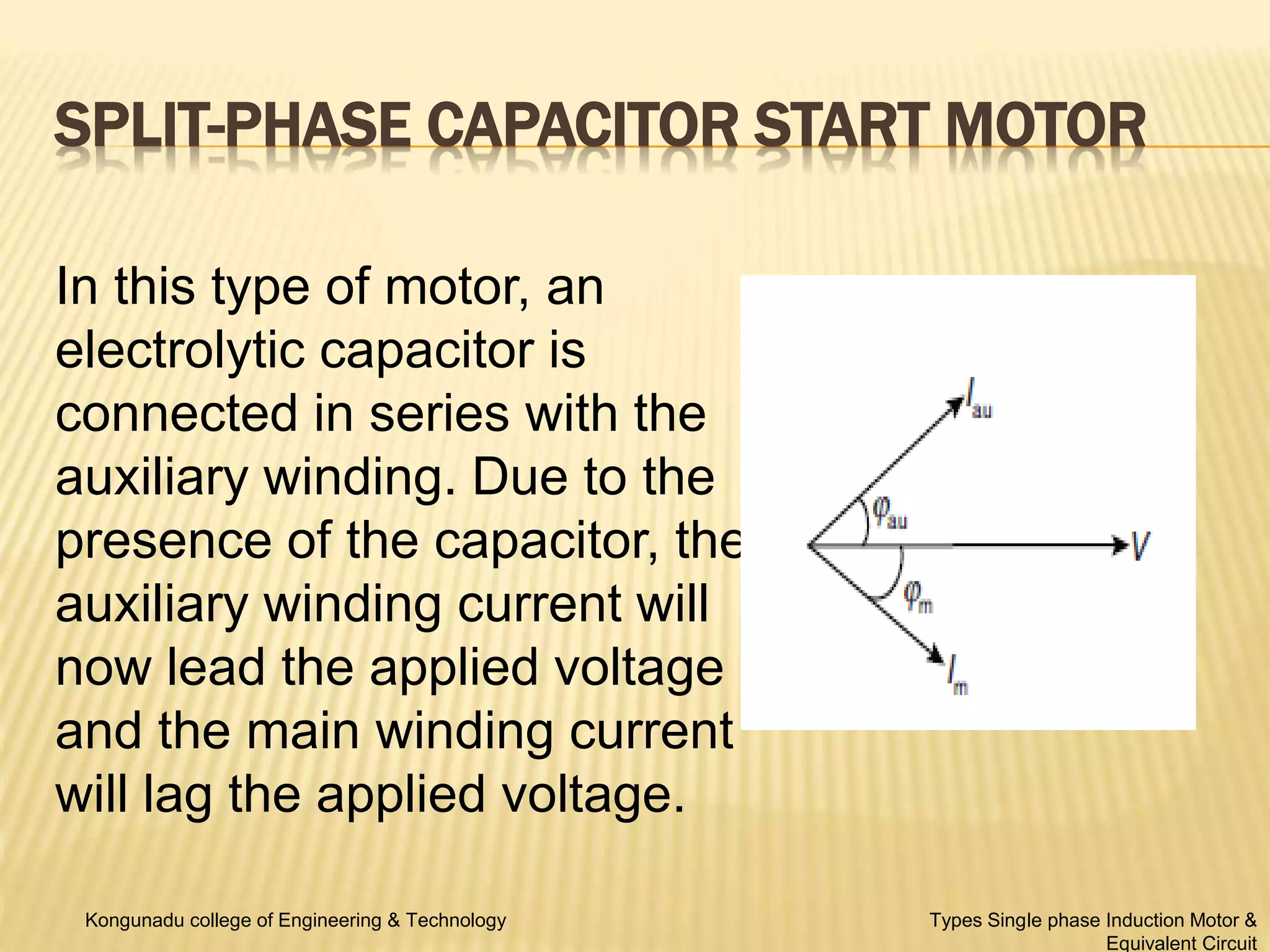 Types of single phase induction motor | PPTX