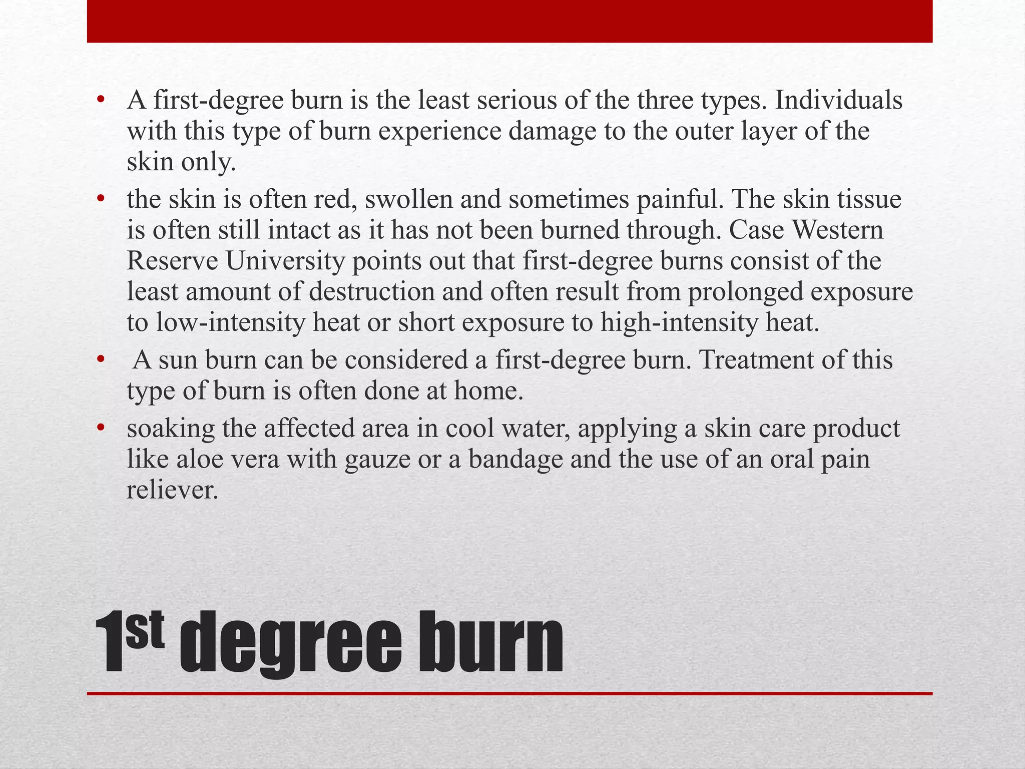 Types of skin burns | PPTX