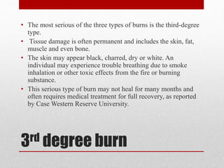 Types of skin burns | PPTX