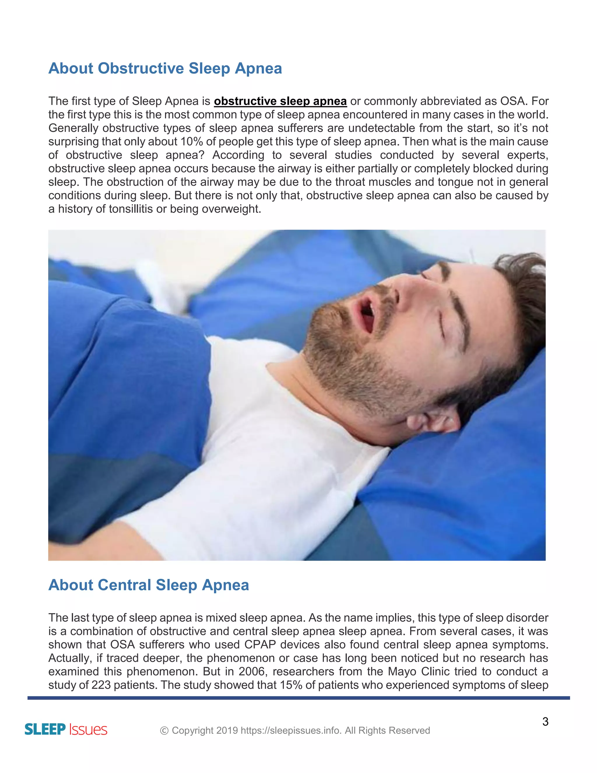 Types of sleep apnea | PDF