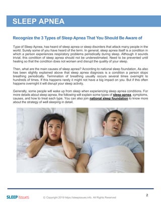 Types of sleep apnea | PDF