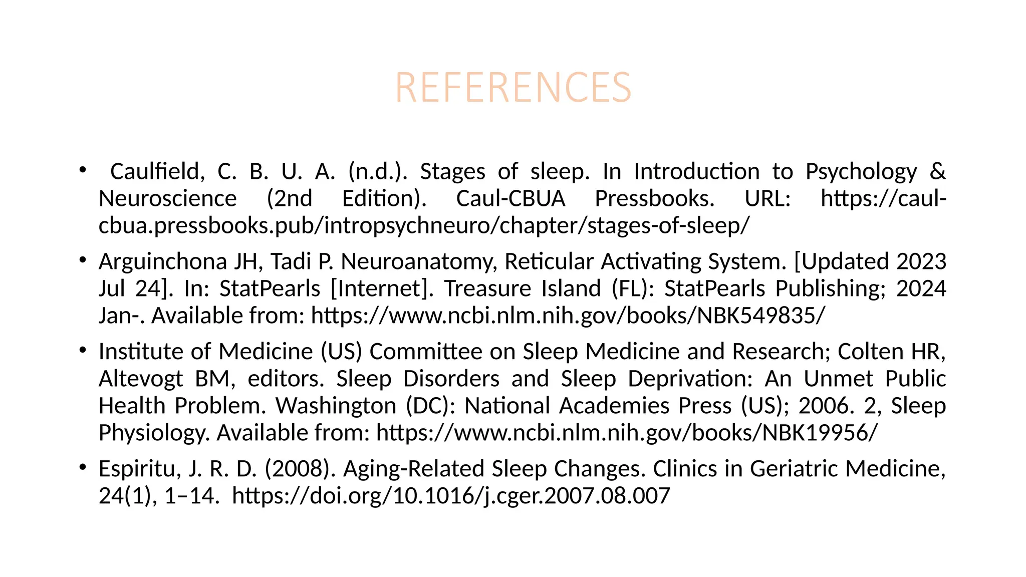 Types of sleep, neurophysiology of sleep.pptx