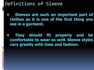 Types of sleeves | PPTX