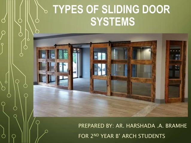 Types of sliding doors systems | PPTX | Track and Field | Sports