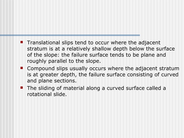Types of slope failures | PPT