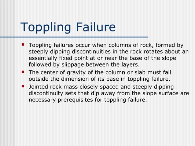 Types of slope failures | PPT