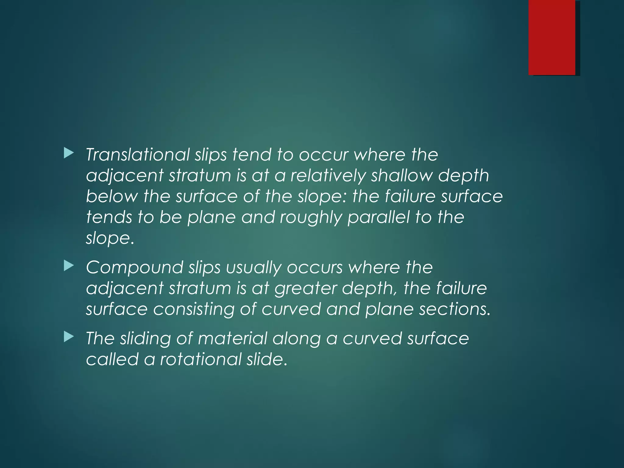 Types of slope failures | PPT