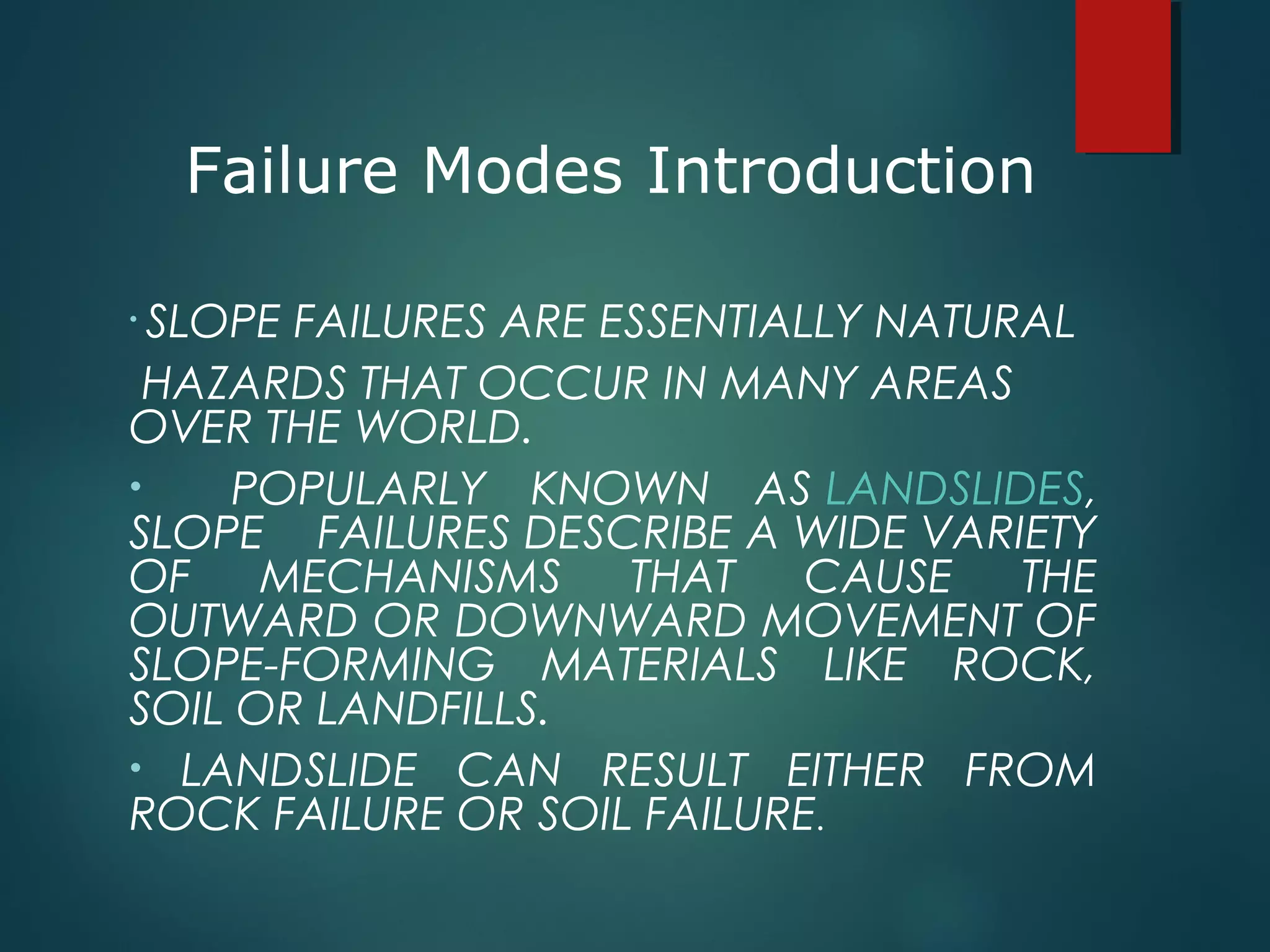 Types of slope failures | PPT