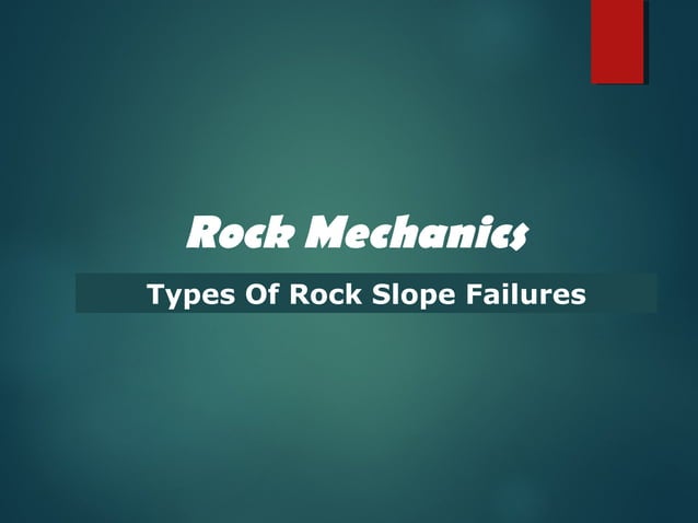 Types of slope failures | PPT