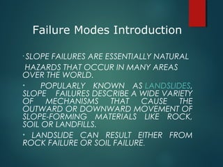 Types of slope failures | PPT