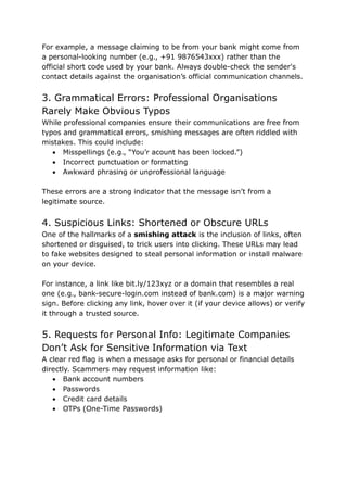 Types Of Smishing Attack – Signs And Prevention | PDF