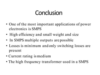 Types of SMPS | PPTX | Consumer Electronics | Technology & Computing