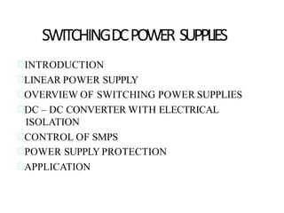 Types of SMPS | PPTX | Consumer Electronics | Technology & Computing