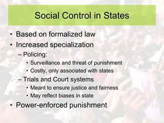 Social Conflict and Control: Types of Social Control | PPTX