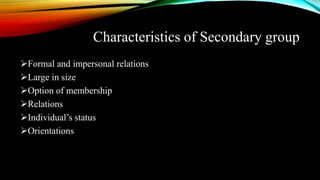 Types of Social Groups | PPTX