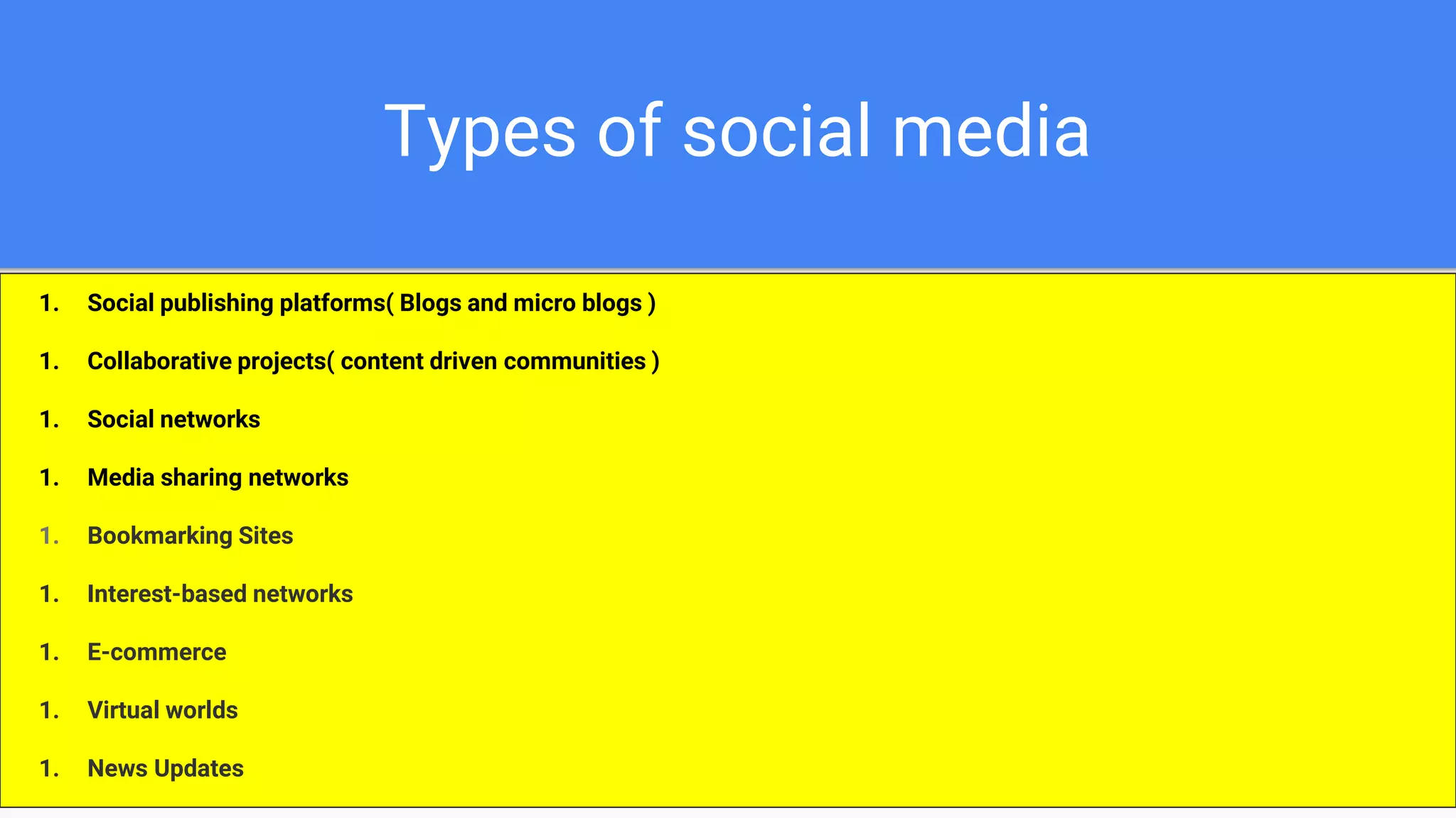 Types of social media | PPTX