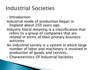 Types of societies | PPTX