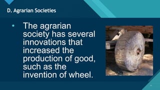 Types of society | PPTX