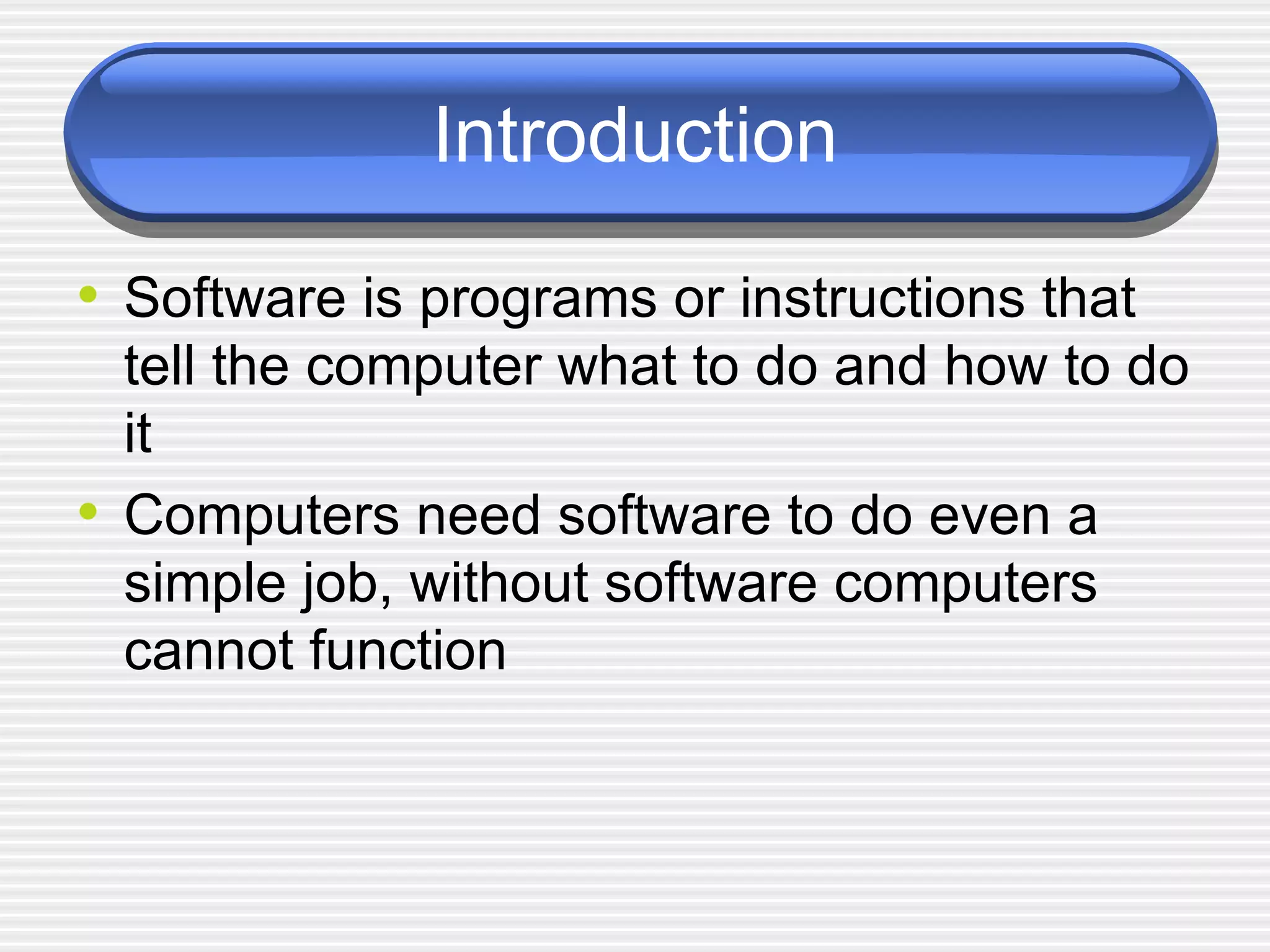 Types of software | PPT | Operating Systems | Computer Software and ...